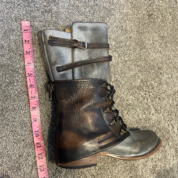 Freebird by Steven | Shoes | Freebird By Steven Ravi Strappy Leather Boots In Ice Size 9 | Poshmark